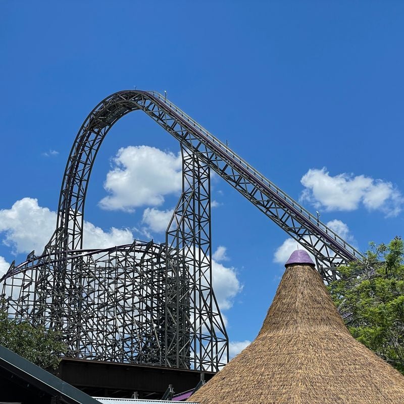 Iron Gwazi - Hybrid roller coaster at Busch Gardens Tampa Bay, Florida, USA