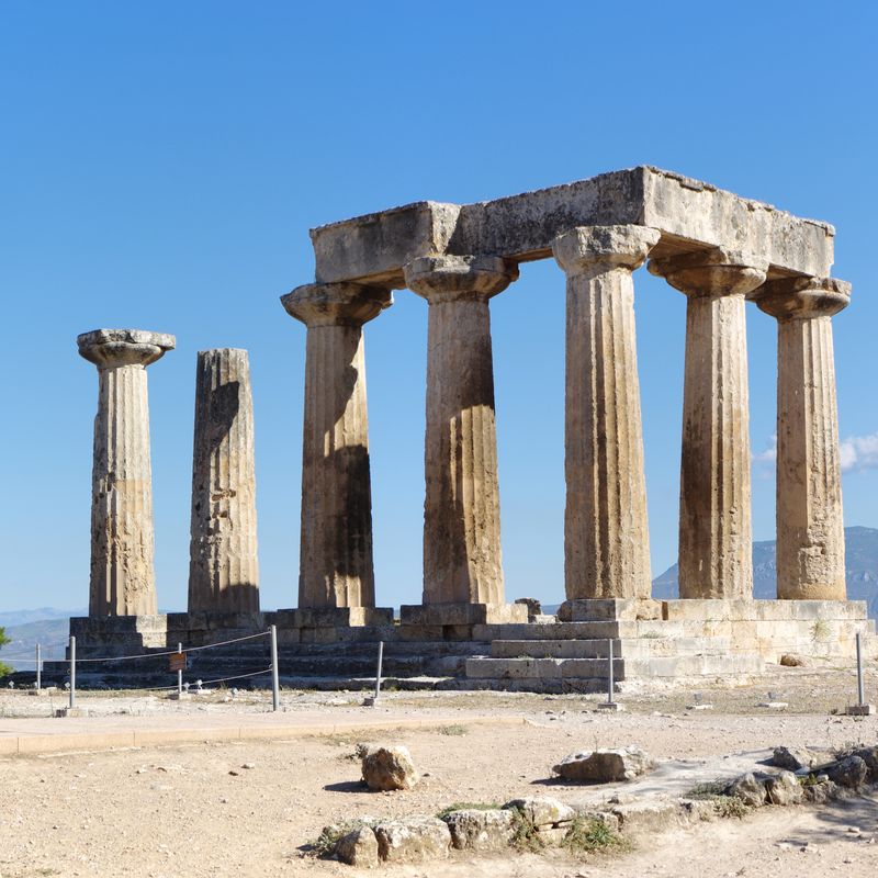Temple of Apollo - Temple grec antique dans l'Ancienne Corinthe, Grèce